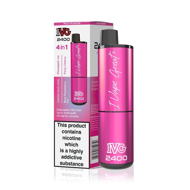 IVG 2400 4-in-1 Multi-Flavour Pod Vape | Now Only £4.99